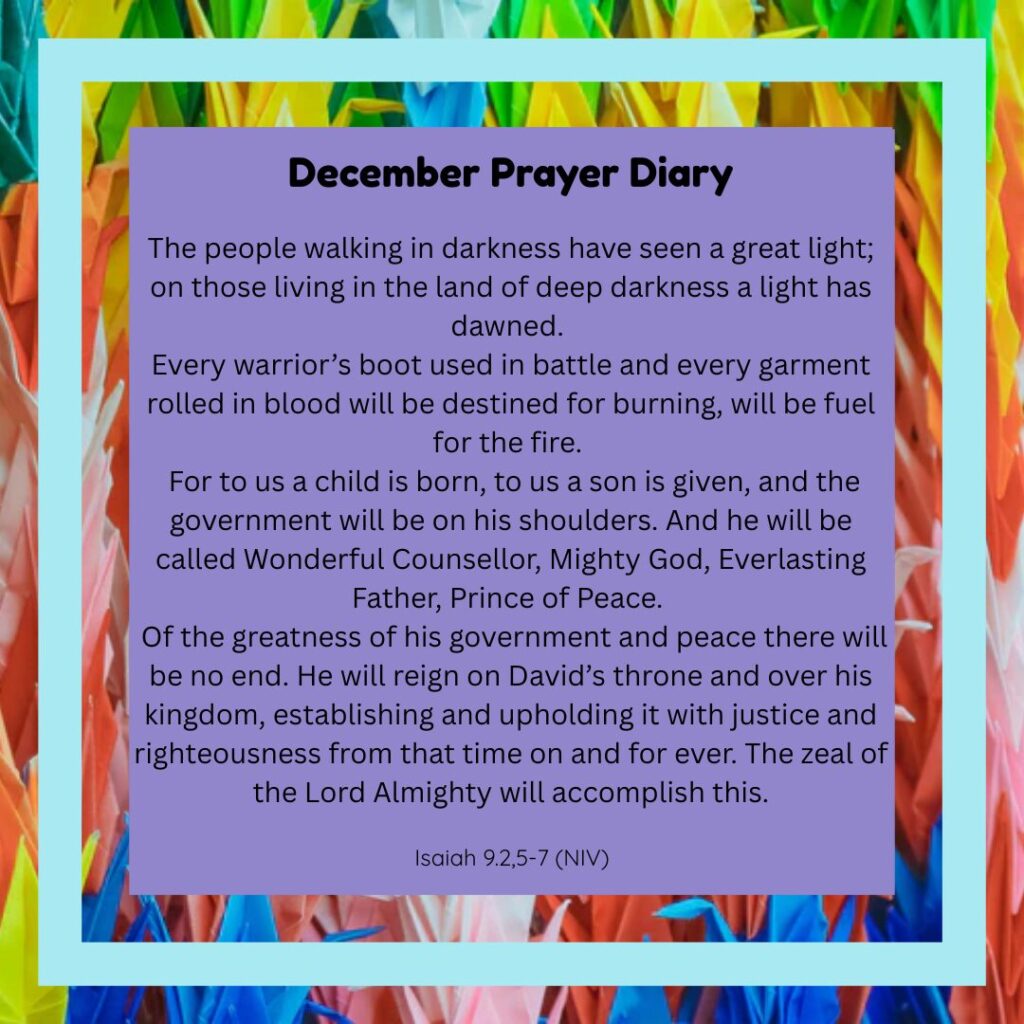 Christian CND Prayer Diary – December 2025 – Christian Campaign for ...